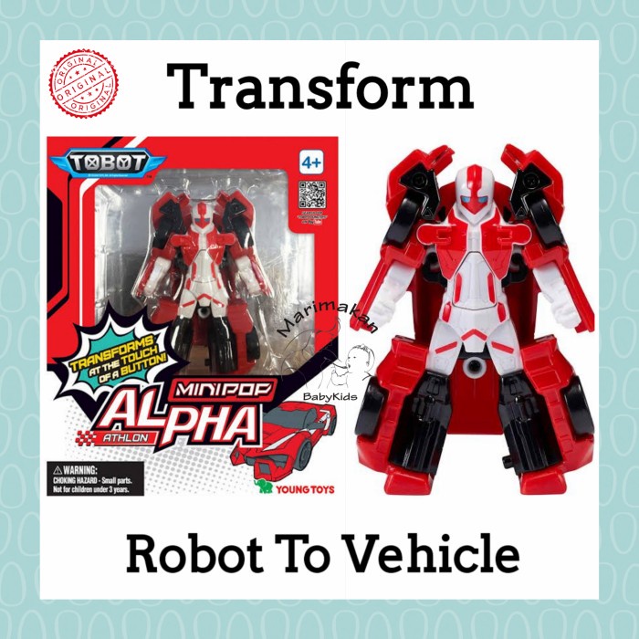 Jual Tobot Mini Athlon Alpha Mainan Robot Anak Original Young Toys ...