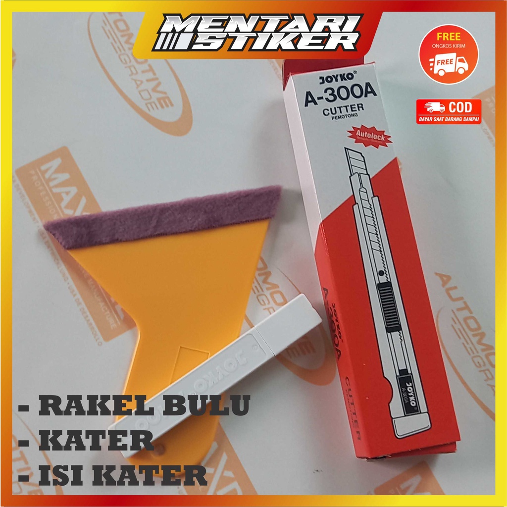 Jual Rakel sticker/Alat pasang sticker bulu /alat kaca film/alat ...