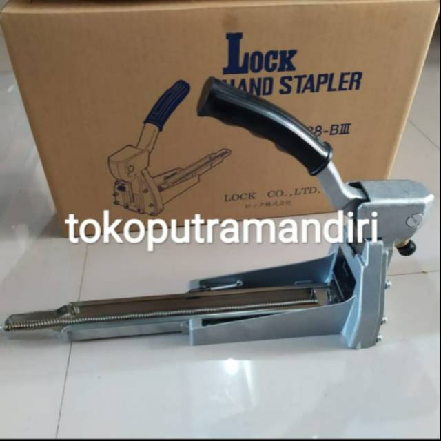 Jual Lock hand stapler 3518 / 3/4 asli Japan alat Staples kardus ...