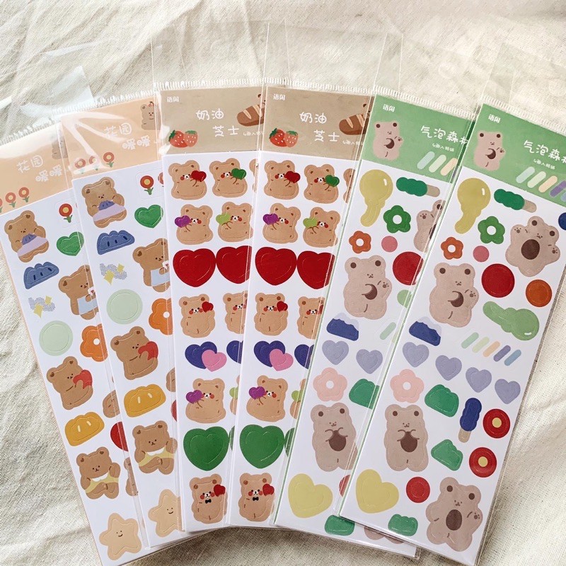 Jual 4 Sheets bear sticker | Shopee Indonesia