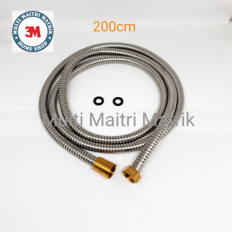Jual Selang flexible 2meter/selang shower mandi/selang shower toilet/cebok/bidet | Shopee Indonesia