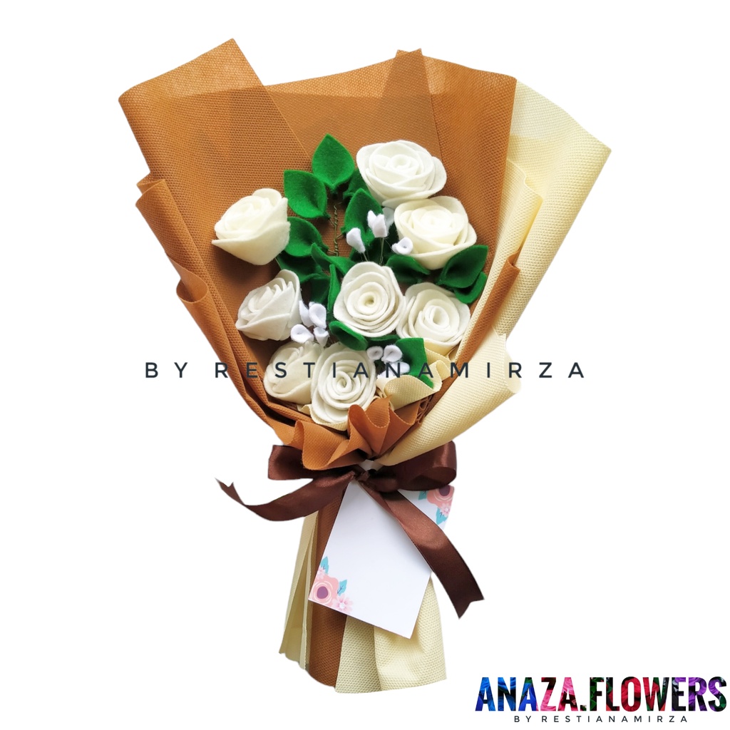 Jual Buket 8 Bunga Mawar Flanel Cantik Kado Wisuda Ulang Tahun Bucket ...