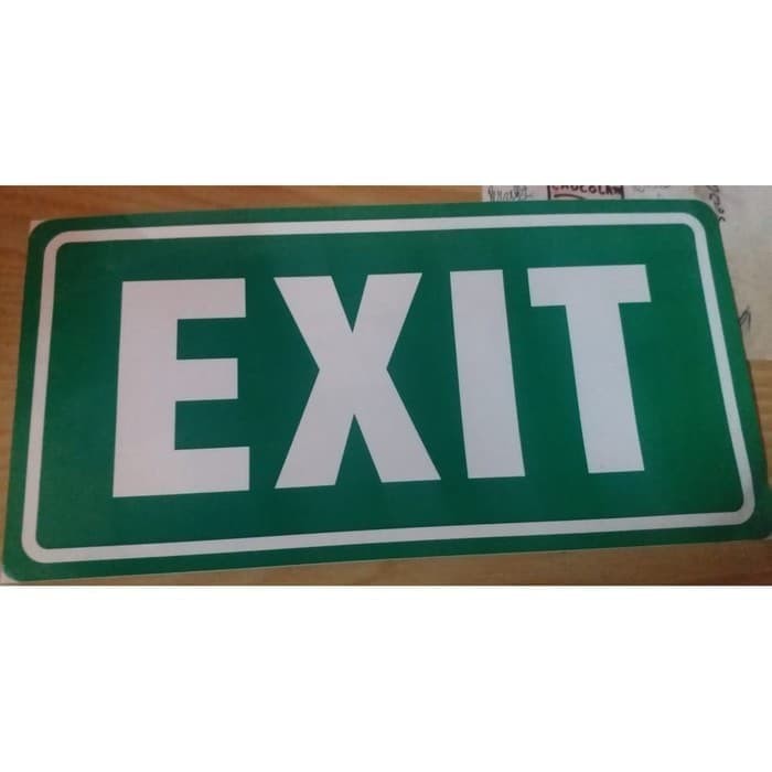 Jual SIGN AKRILIK K3 RAMBU SAFETY EXIT UKURAN 10X30CM | Shopee Indonesia