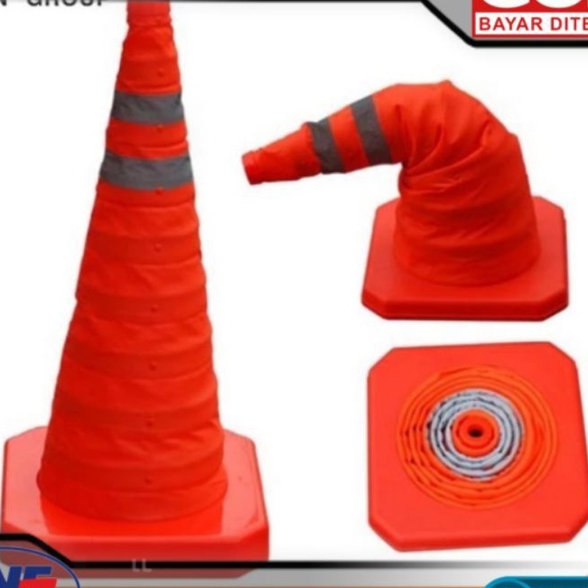 Jual Traffic cone kerucut lipat/Safety cone lalu lintas | Shopee Indonesia