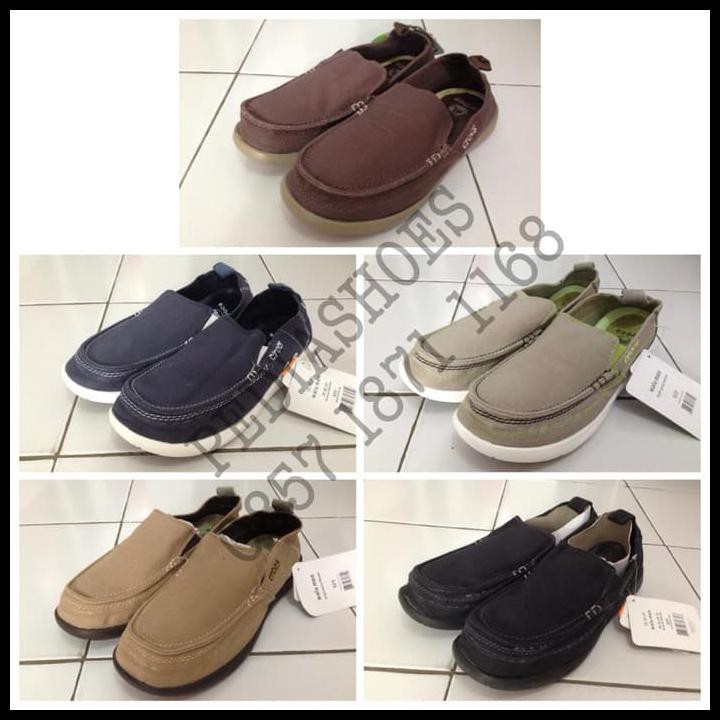 Jual TERBARU SEPATU CASUAL CROCS WALU MAN CANVAS ORIGINAL (GROSIR DAN ...