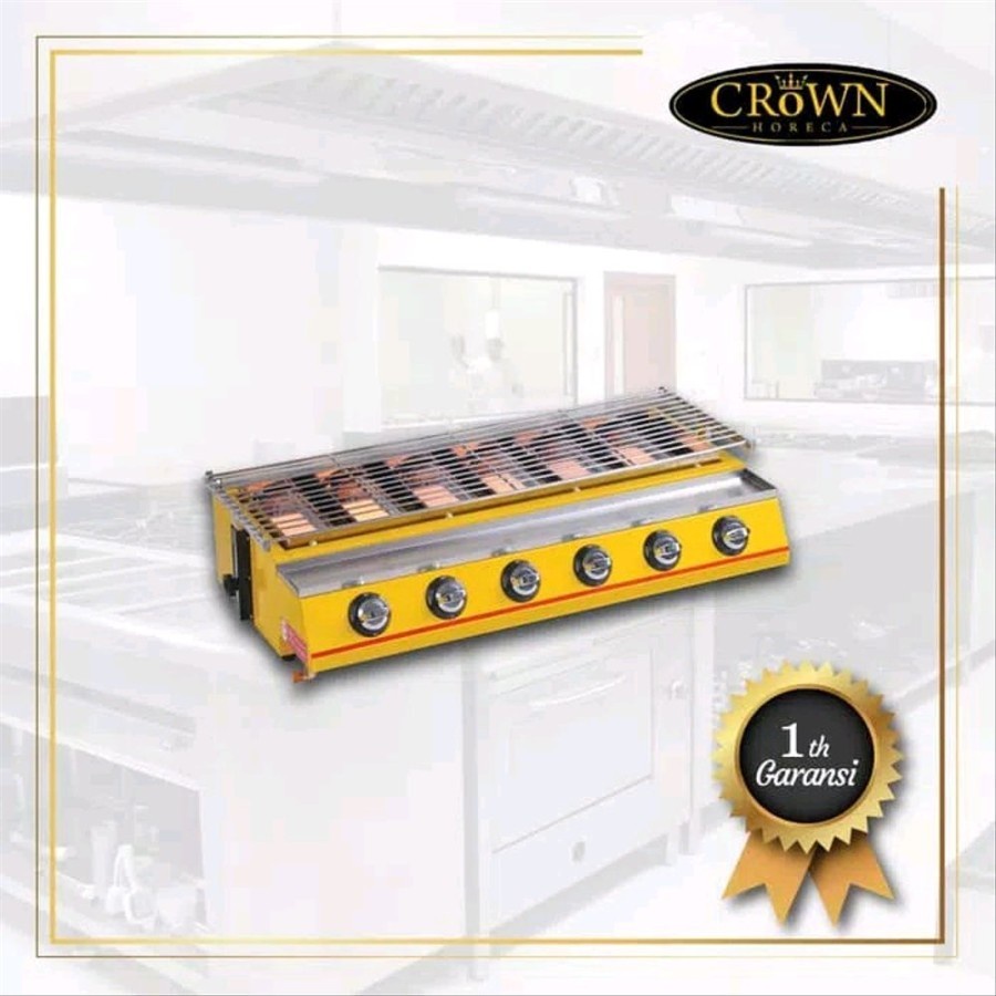 Jual GRILLER / KOMPOR PEMANGGANG CROWN ROS K233 / K-233 ( 6 BURNER ) | Shopee Indonesia