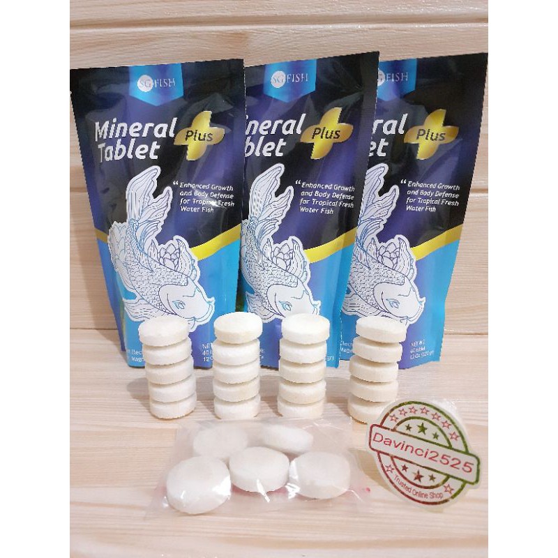Jual Mineral tablet plus SG fish/ mineral tablet ikan hias /Mineral ...