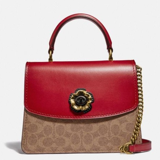 Jual Tas COACH PARKER Signature Canvas in red 100% original coach ...