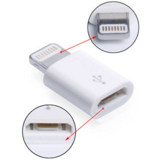 Jual Adapter Konverter Micro USB Female to Lightning Male Converter ...
