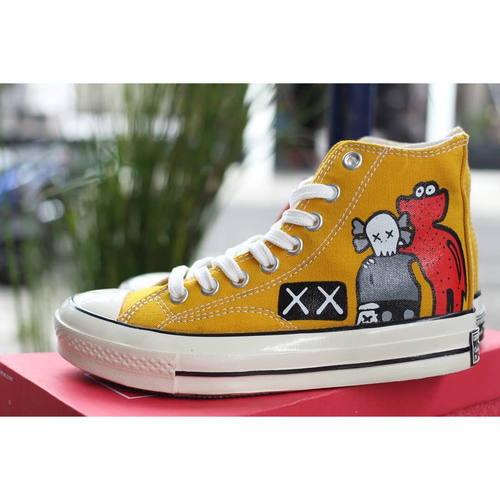 Jual CONVERSE ALL STAR CHUCK TAYLOR 70S HIGH X KAWS YELLOW | Shopee ...