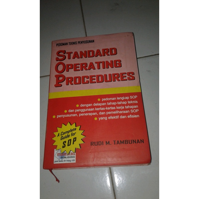 Jual ORIGINAL Pedoman Teknis Penyusunan Standar Operating Procedures ...