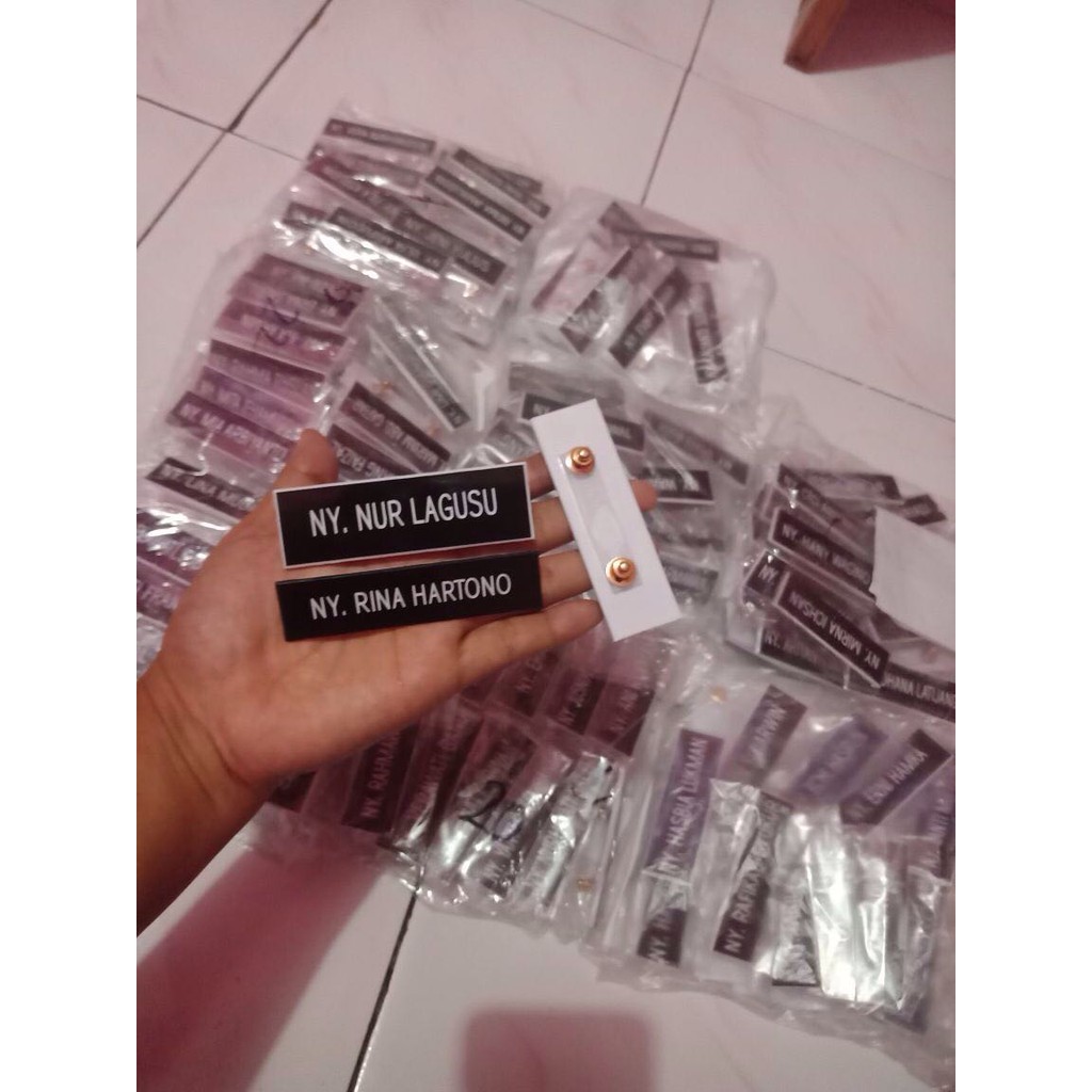 Jual Murah!! Name tag Papan Nama Ukir PAKU TNI PNS Bhayangkari PREMIUM ...
