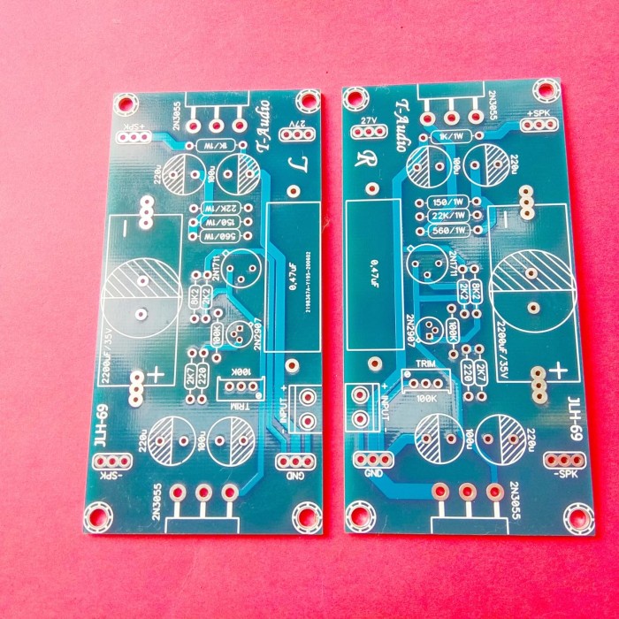 Jual 1 pasang PCB HOOD JLH-1969 JLH 1969 CLASS A 10W STEREO AMPLIFIER ...