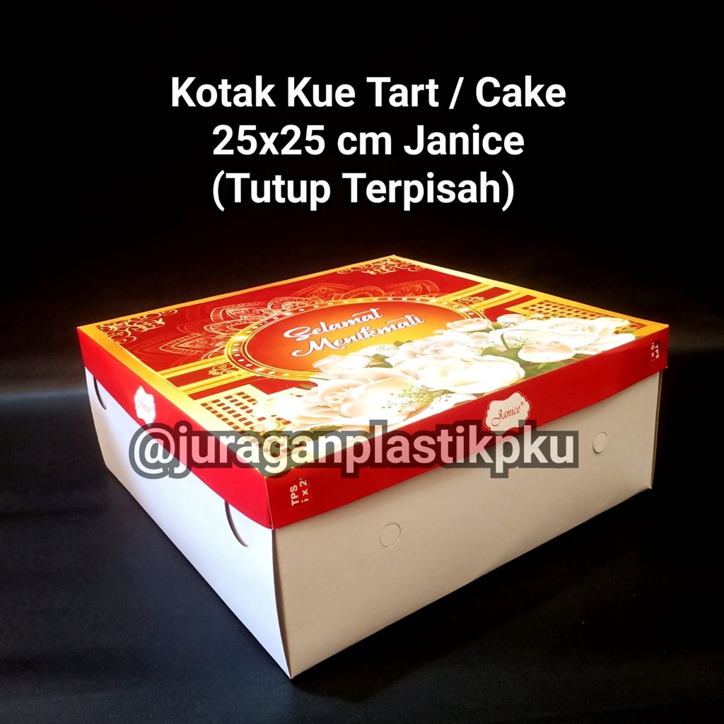 Jual ( PER 5 PCS ) Kotak Kue Tart / Cake Motif Janice Tutup Terpisah ...