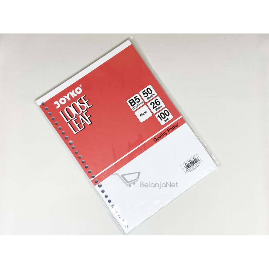 Jual Isi Kertas File Binder Refill Loose Leaf Joyko B5-100PL Polos / Plain | Shopee Indonesia