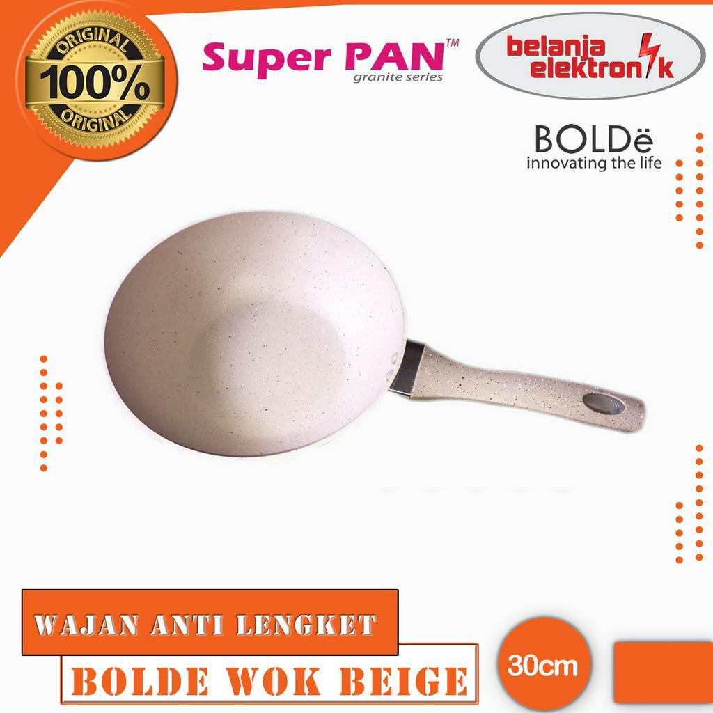 Jual WAJAN BOLDE SUPER PAN WOK 30 CM BEIGE PANCI ANTI LENGKET | Shopee ...