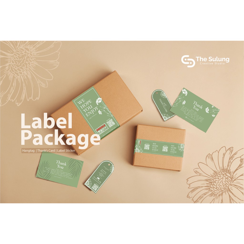 Jual Cetak Custom Label Package Hangtag + Box Seal + Greeting card(100 ...