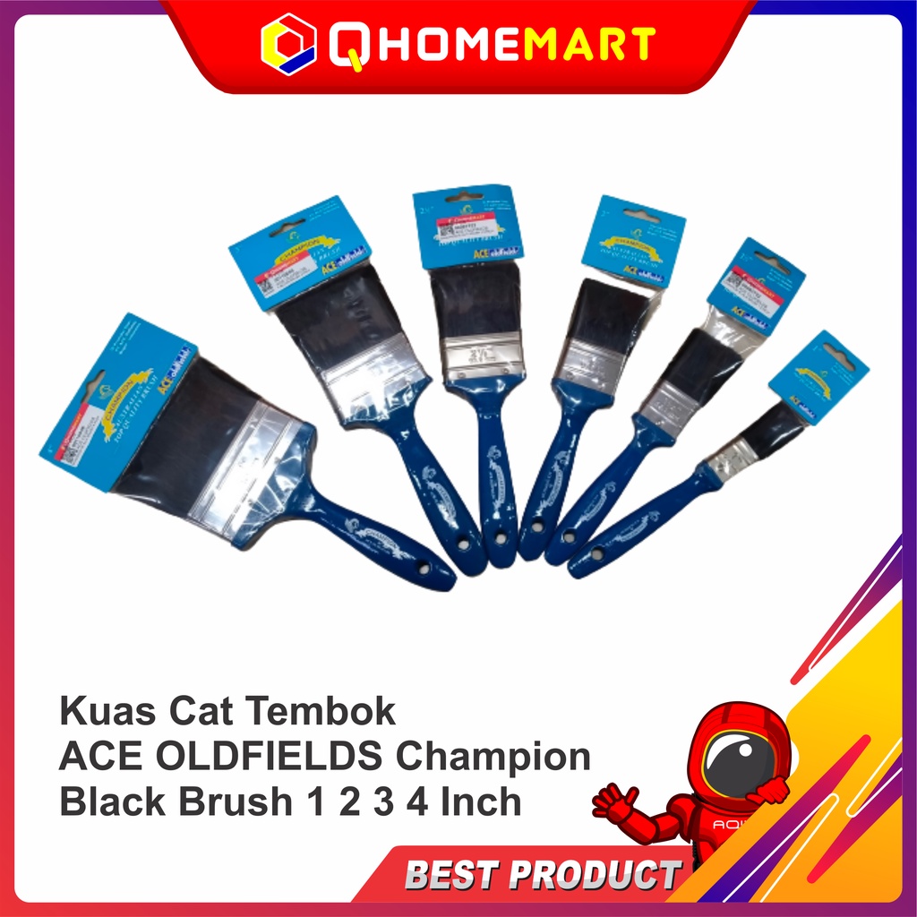 Jual Kuas Cat Tembok ACE OLDFIELDS Champion Black Brush 1 2 3 4 Inch | Shopee Indonesia
