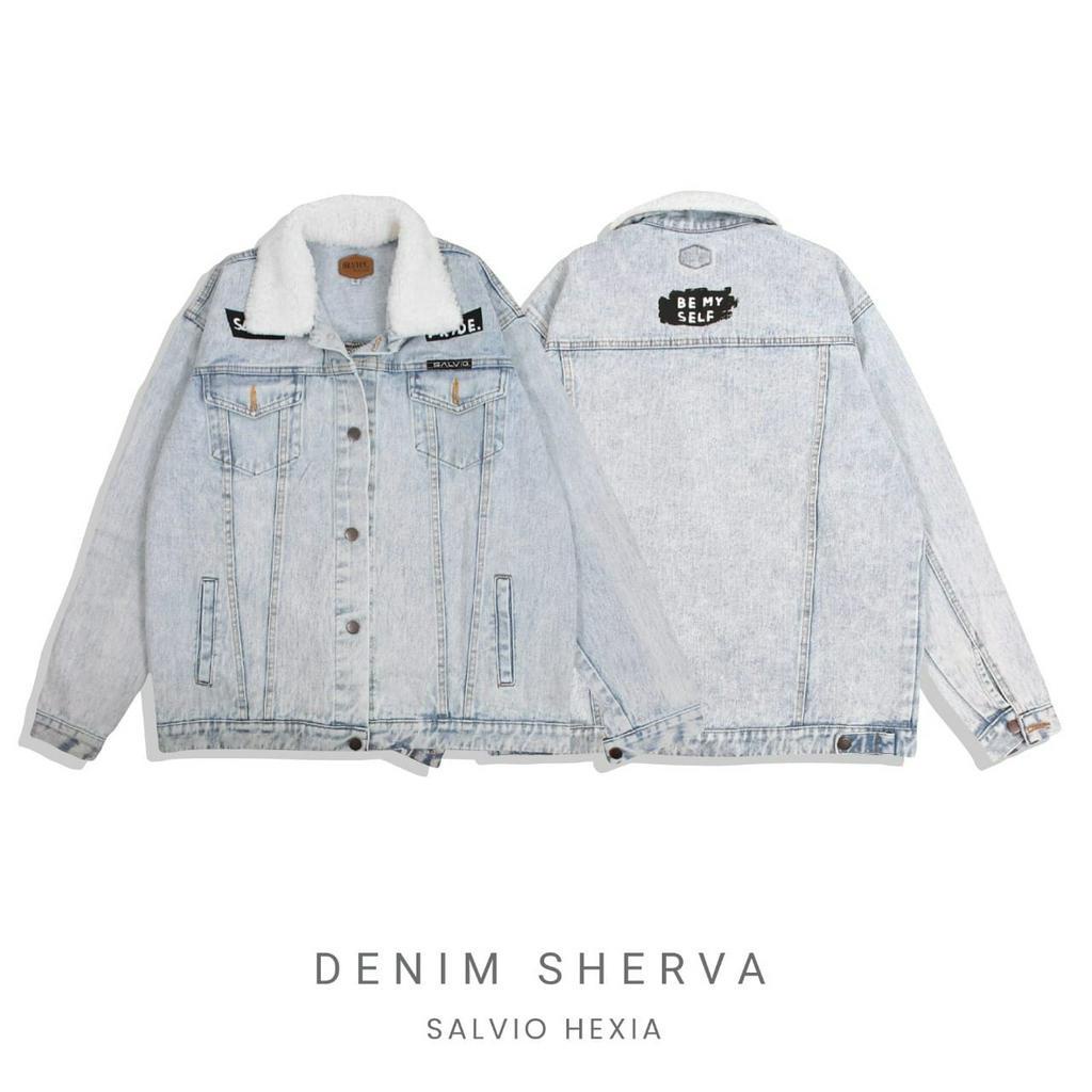 Jual Salvio Hexia Jeans Sherpa Jacket | Shopee Indonesia