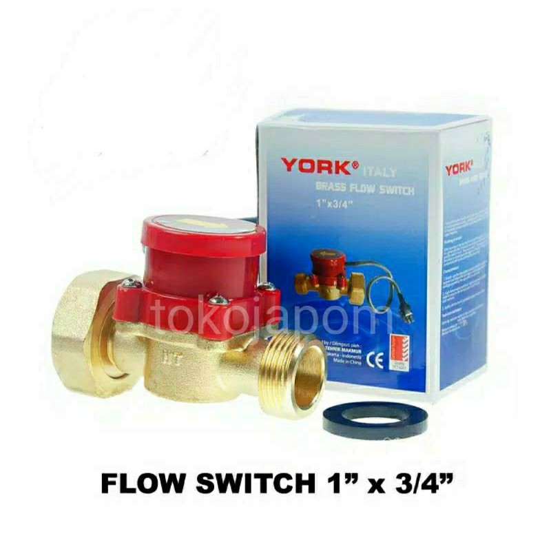 Jual OTOMATIS POMPA AIR - YORK 1" X 3/4" - WATER FLOW SWITCH - YORK ...