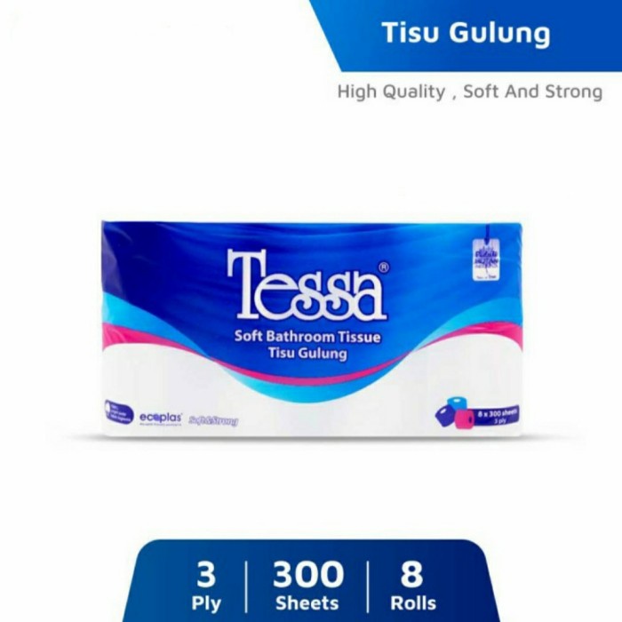 Jual 1 PCS Tissue tessa toilet 8roll 3ply/Tisue gulung tesa/tisu wc 8 ...