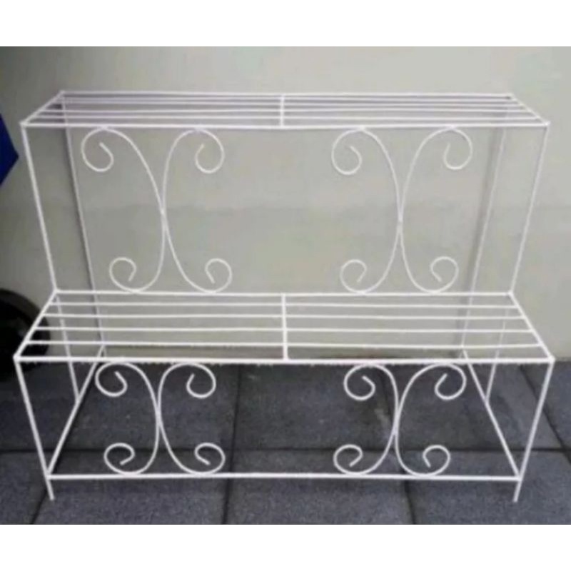 Jual RAK BUNGA BESI /RAK BUNGA SUSUN 2 / RAK BUNGA MURAH | Shopee Indonesia