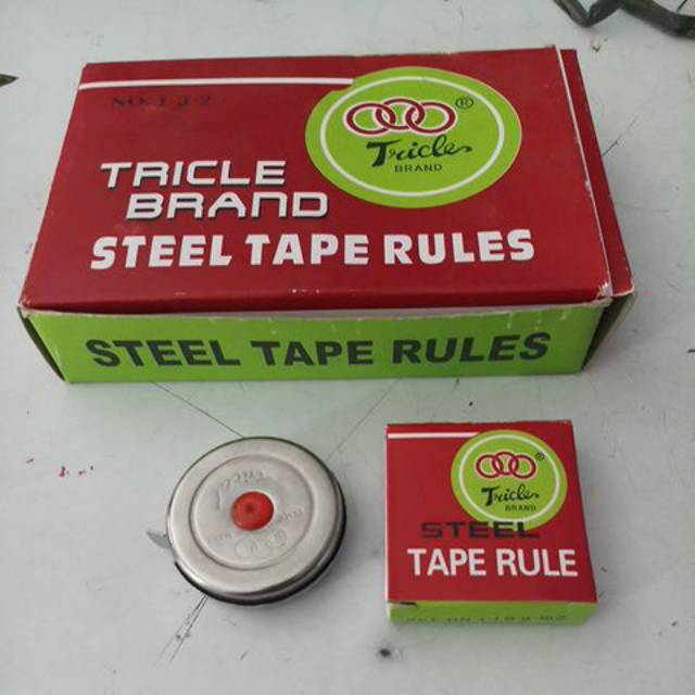 Jual Meteran rol kecil 2 meter besi stainless 3 roda rrt | Shopee Indonesia