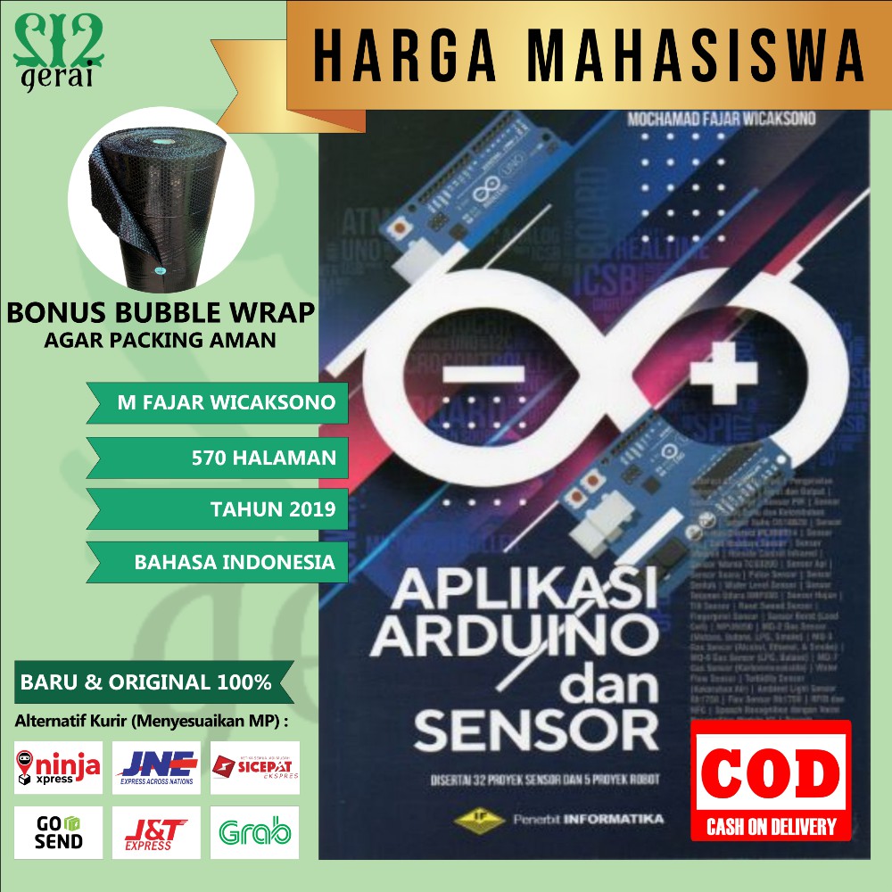 Jual BUKU APLIKASI ARDUINO DAN SENSOR DISERTAI 32 PROYEK SENSOR DAN 5 ...
