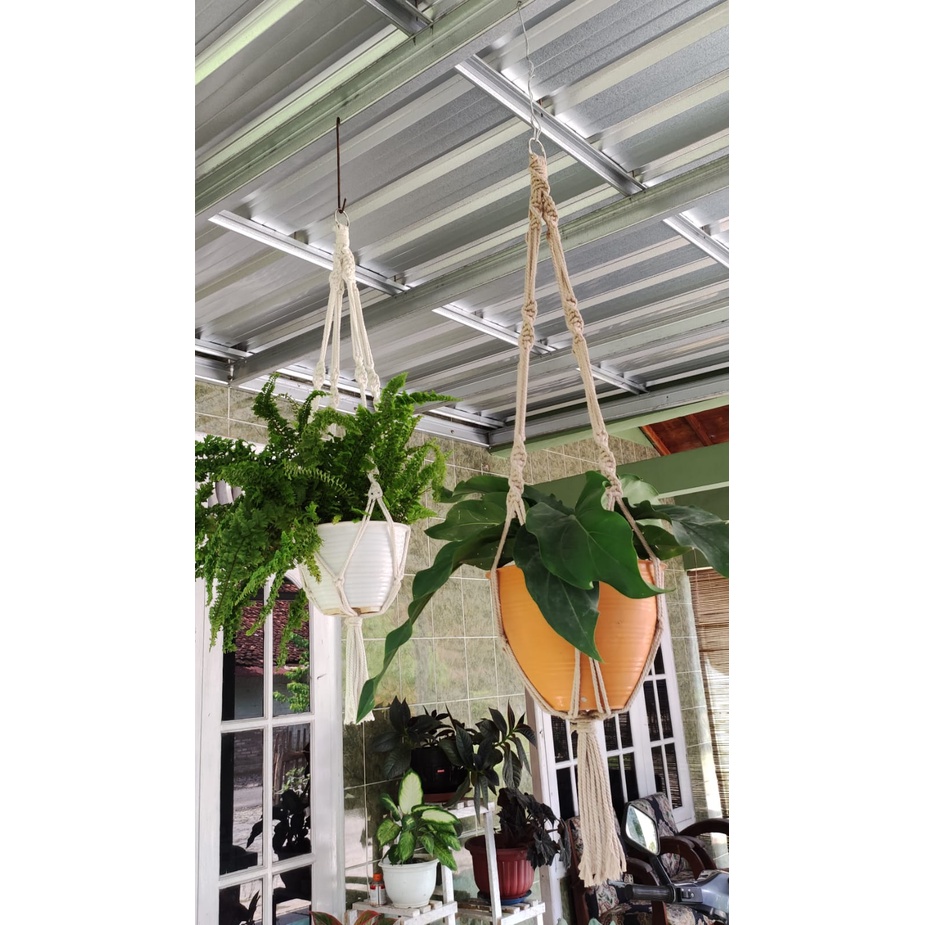 Jual tali pot gantung / bahan makrame untuk diameter pot +-30cm ...