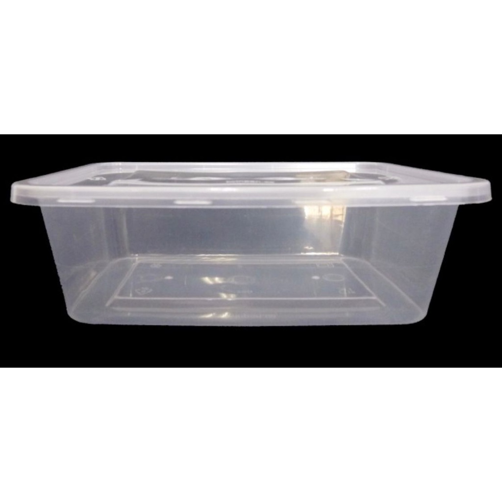 Jual Kotak Makan Plastik 750ml Persegi Panjang Food Container 25pcs
