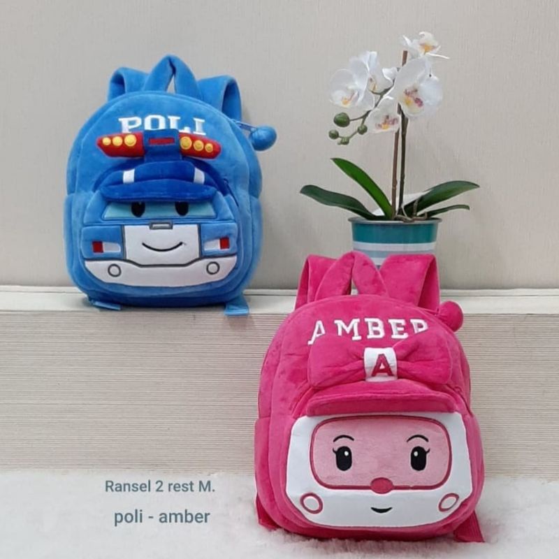 Jual Backpack Tas Ransel Anak Boneka Robocar Poli Amber Robotruck ...
