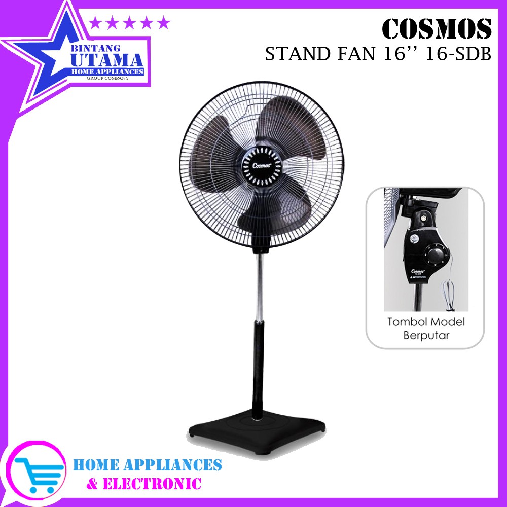 Jual (COD) KIPAS ANGIN / STAND FAN / KIPAS BERDIRI COSMOS 16SDB / 16 ...