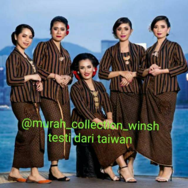 Jual Stelan Baju lurik wanita / kebaya lurik + jarik / Kebaya jawa / baju adat jawa / baju adat ...