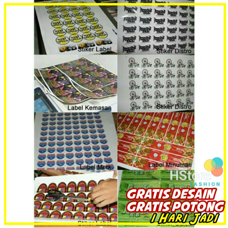 Jual CETAK STIKER KEMASAN PER LEMBAR / FREE CUTING VARIASI A4 | Shopee ...