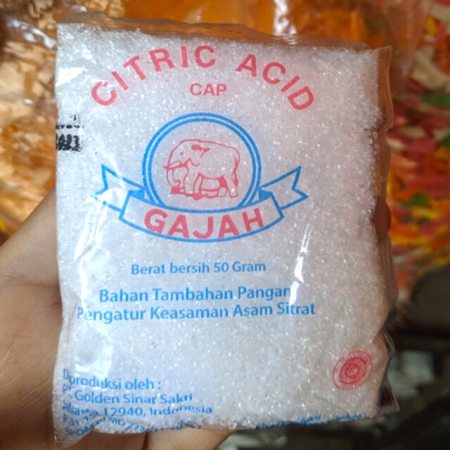 Jual CITRUN CAP GAJAH 50gram / CITRUN / CITRIC ACID cap Gajah ...