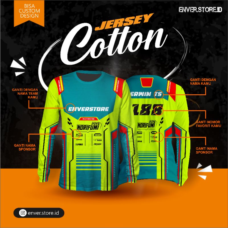 Jual Jersey Trail Racing Motor cross Grade AAA (BISA CUSTOM DESIGN ...