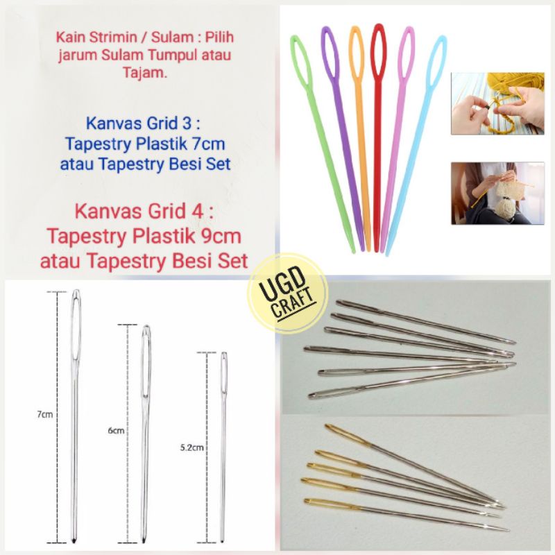 Jual Jarum Tapestry / Jarum Sulam / Jarum Rajut Tajam | Shopee Indonesia