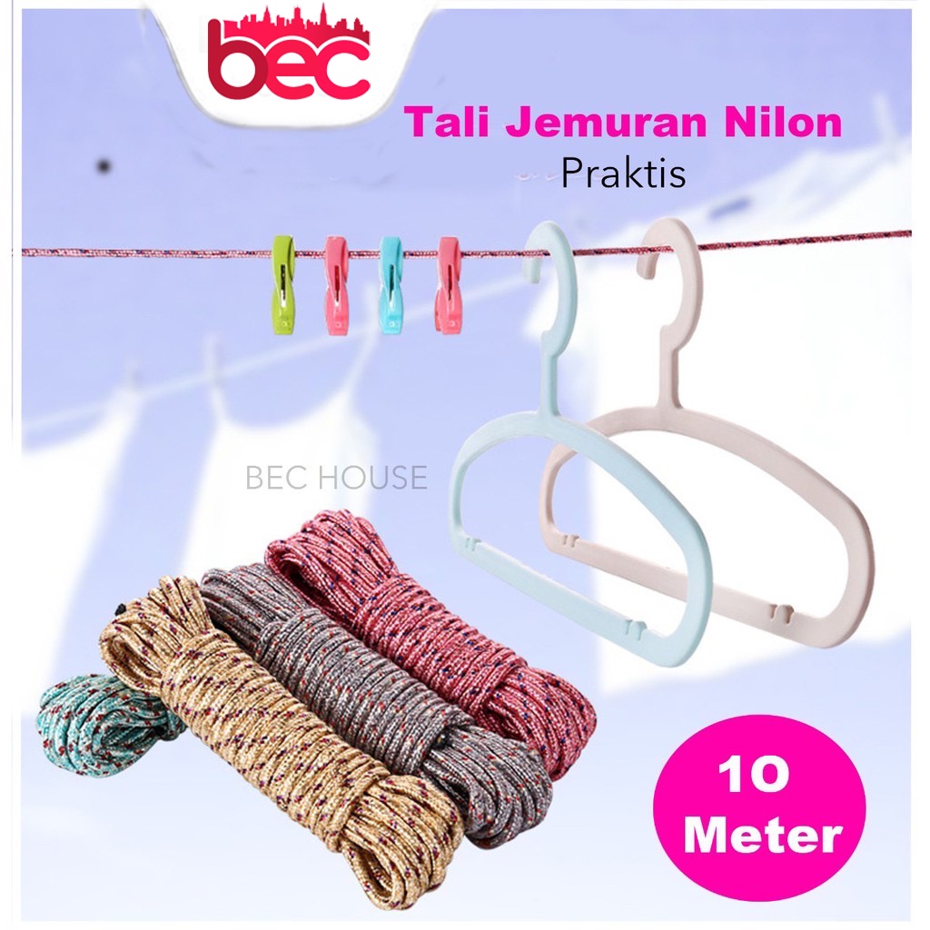 Jual [BEC] Tali Tambang Tali Jemuran Nilon 10 Meter | Shopee Indonesia