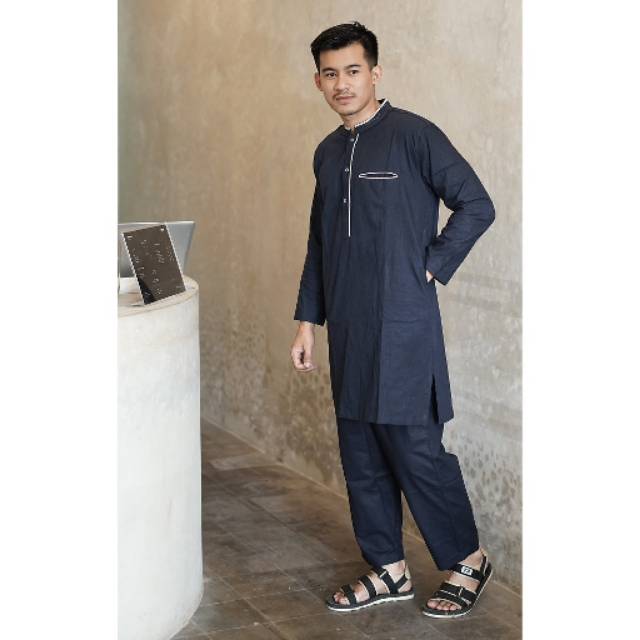 Jual Baju Koko Gamis Pria Pakistan Setelan Al-Akh Bahan Adem Full Katun ...