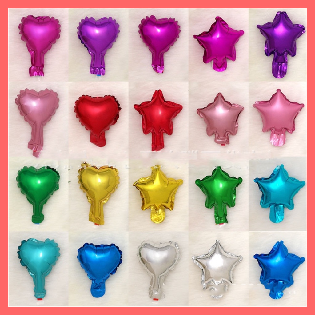 Jual BALON FOIL LOVE AND STAR 5 INCH / 12 CM BALON FOIL BENTUK BINTANG ...
