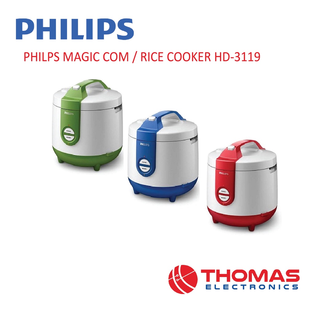 Jual Philps Magic Com Rice Cooker HD 3119 penanak Nasi 2 Liter | Shopee ...