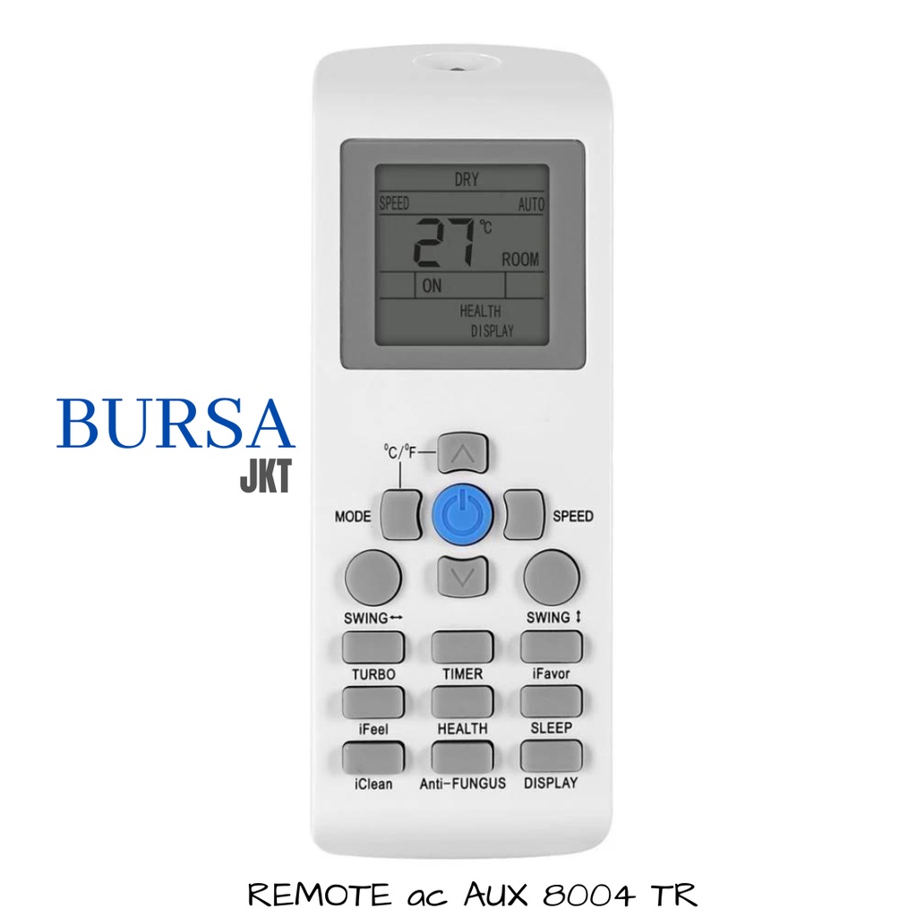 Jual REMOTE AC AUX MULTI SPLIT STANDARD INVERTER REMOT PENGGANTI 1/2 ...