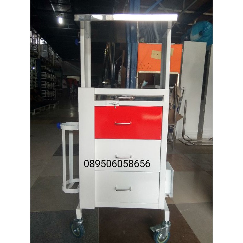 Jual TROLLEY EMERGENCY PC/trolley emergency rumah sakit/trolley rumah sakit/trolley emergency ...