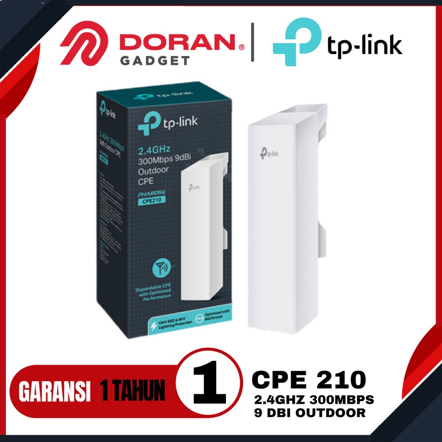 Jual TP-Link CPE210 2.4GHz 300Mbps 9dBi Outdoor CPE - Garansi Resmi 1 ...