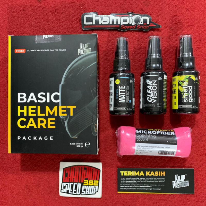 Jual Paket Perawatan Helm Matte Doff Helmet Care Smells Good Fresh ...