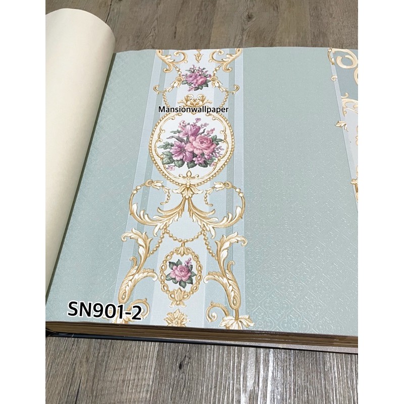 Jual Wallpaper Dinding Bunga Klasik Modern Multi Warna Mewah Shabby ...