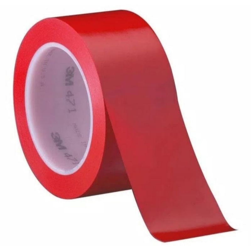Jual Vinil Tape 471 Merah Marking tape 3m 471 Red Lakban Garis Lantai floor Marking tape Isolasi ...