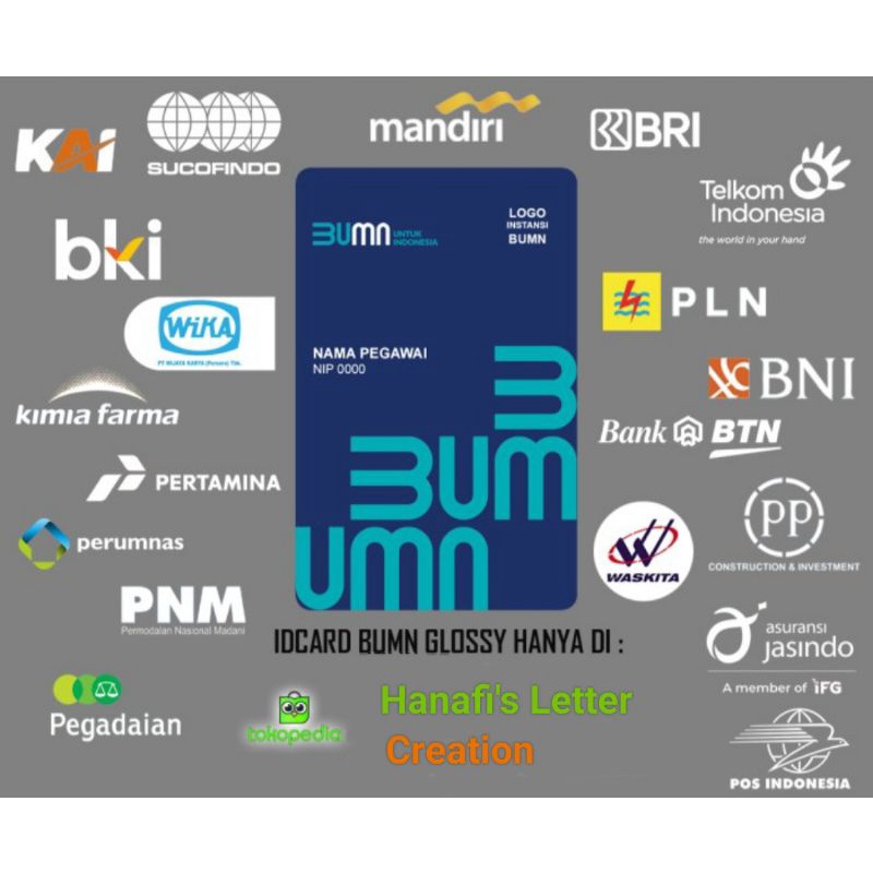 Jual Cetak Id Card BUMN custome BISA SATUAN printing | Shopee Indonesia