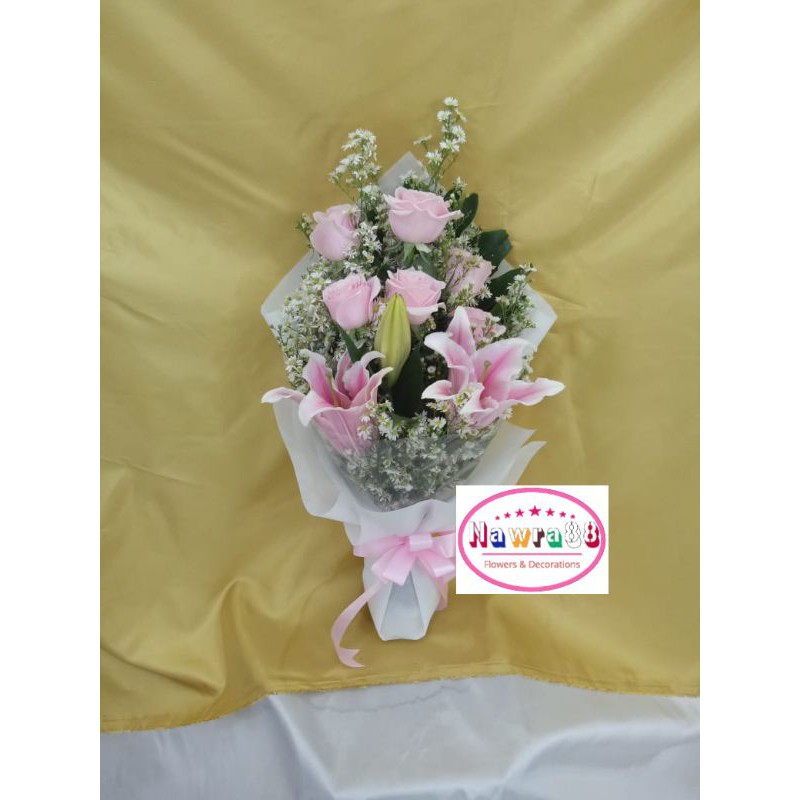 Jual Bucket Bunga Lilly Mix Mawar | Shopee Indonesia