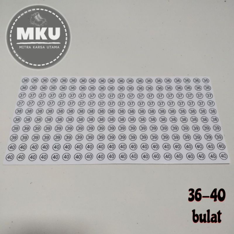 Jual Stiker Label Sticker Size Kotak sepatu size baju | Shopee Indonesia